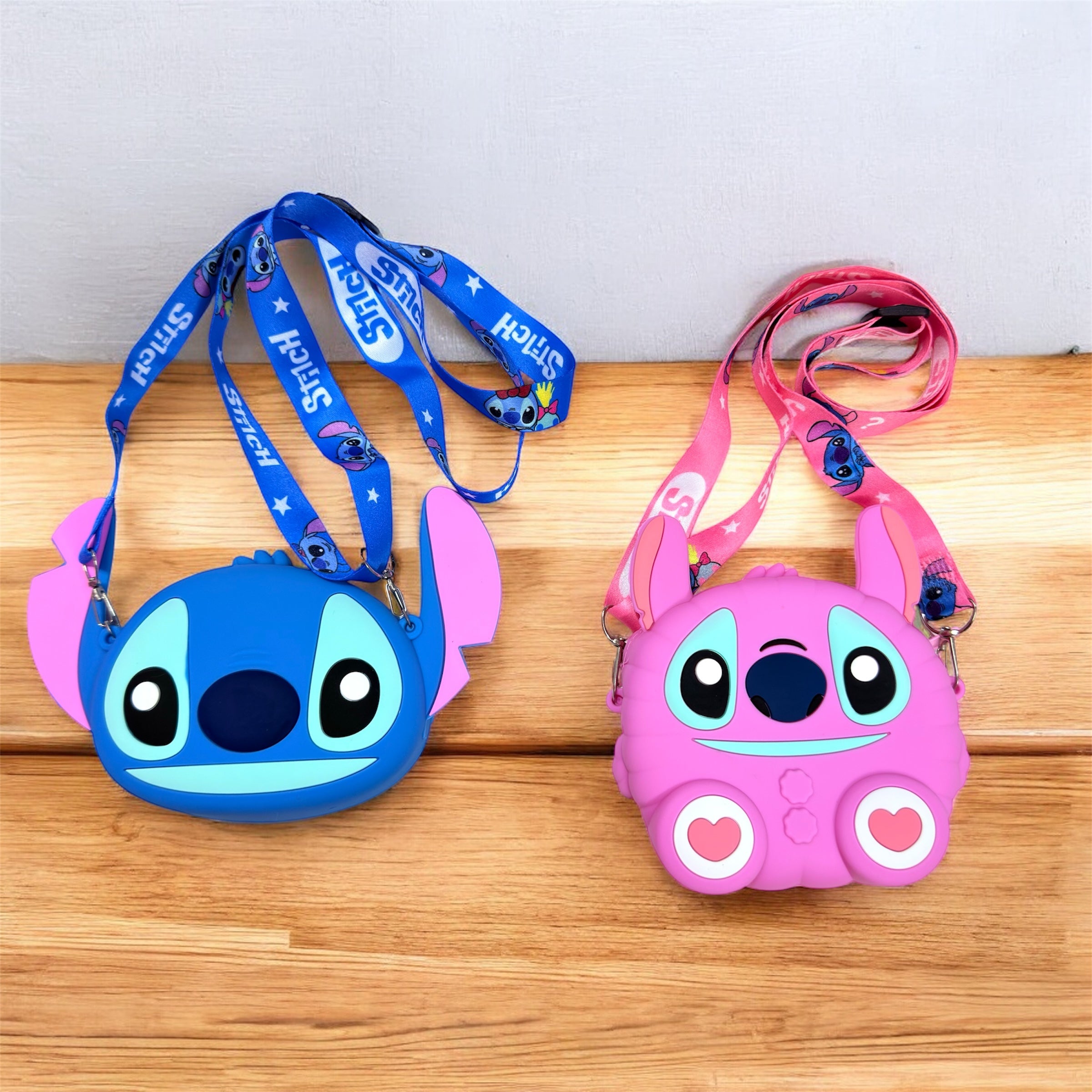 Stitch Silicon Sling Bag – Pink Bubble