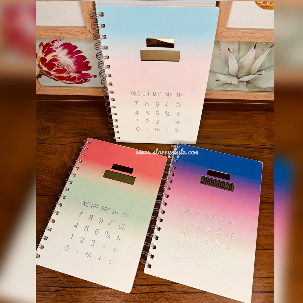 Solar Calculator Diary – Pink Bubble