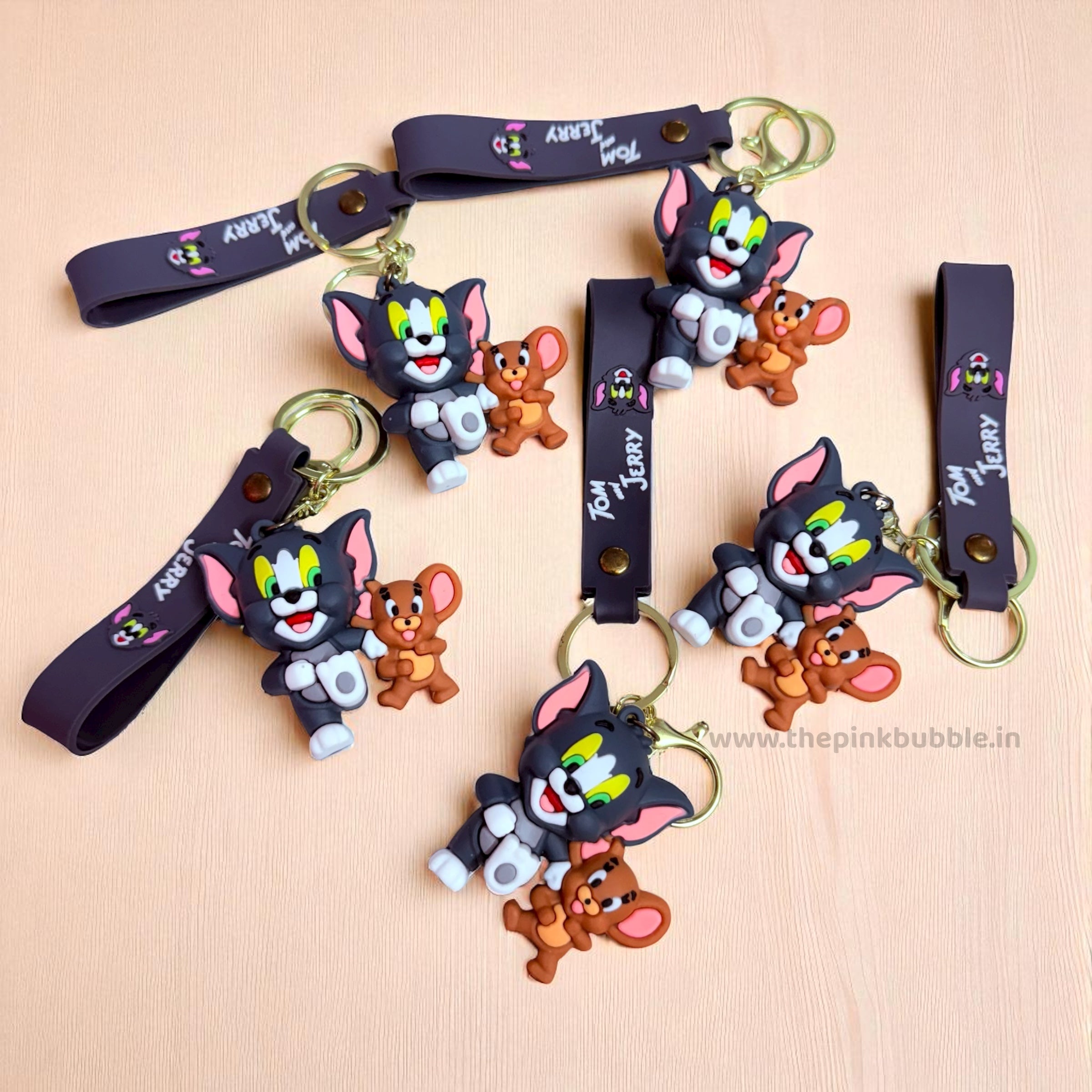 Tom & Jerry Keychain – Pink Bubble