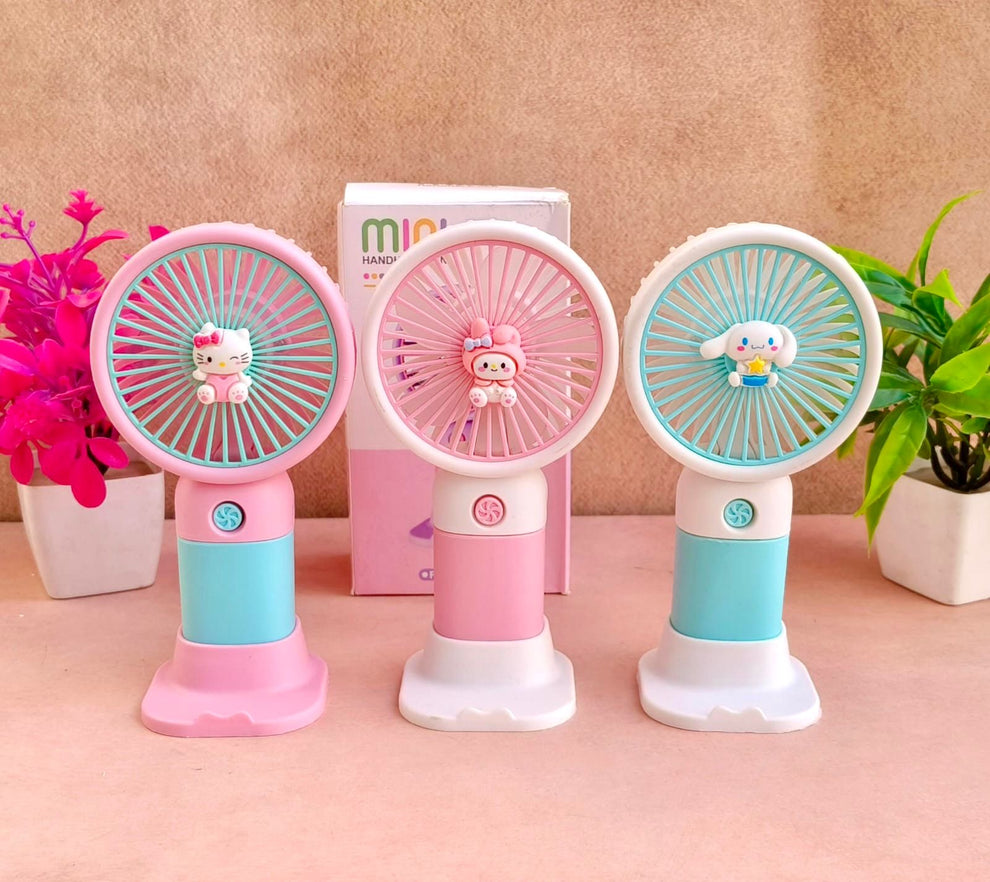 Kawaii USB HAND FAN WITH MOBILE STAND - 14 CM || 395-21 – Pink Bubble