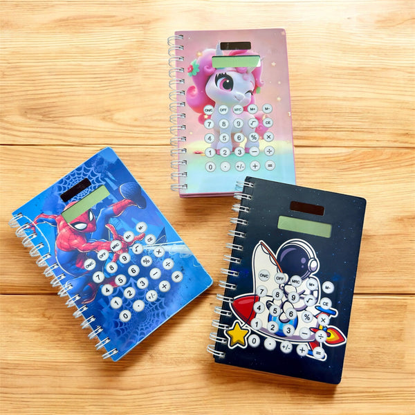 Solar Calculator Diary – Pink Bubble